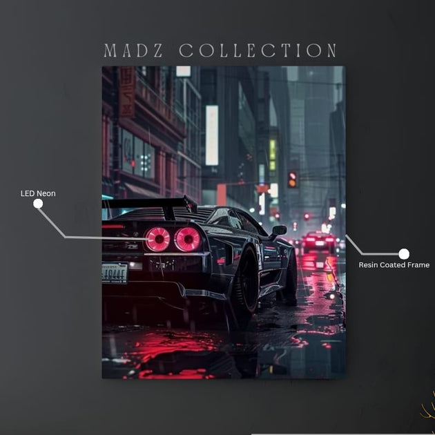 Nissan GTR Tail Red Light | Resin Neon Frame | 4k Premium – MADZ Factory