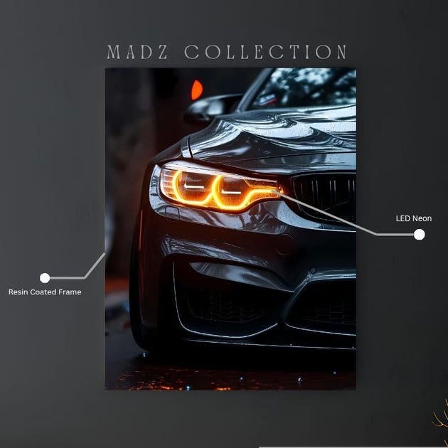 BMW M Series Front DRLs Yellow Light | Resin Neon Frame | 4k Premium ...