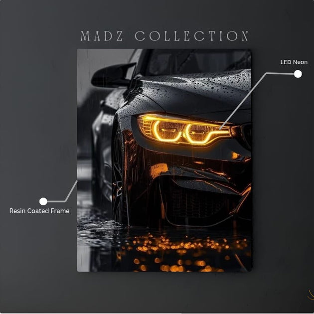BMW M Series Front DRLs Yellow Light | Resin Neon Frame | 4k Premium ...