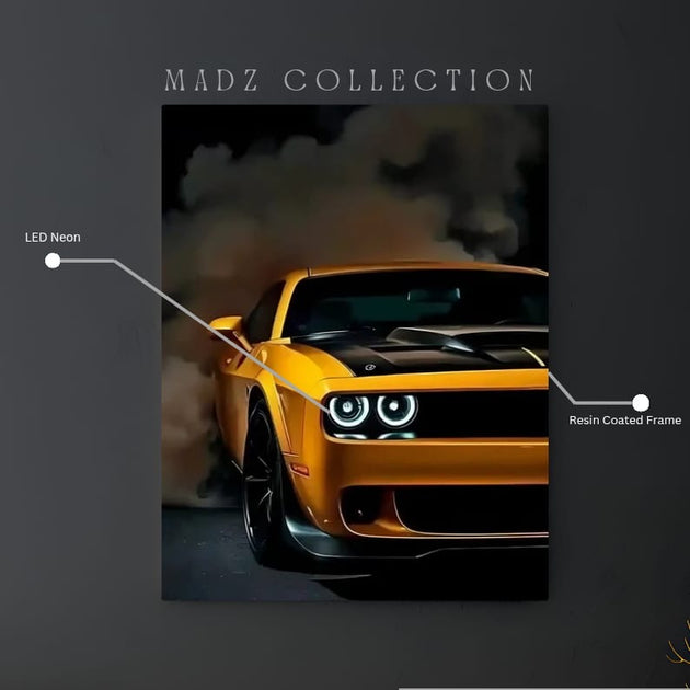 Dodge Challenger SRT Front DRLs White | Resin Neon Frame | 4k Premium ...