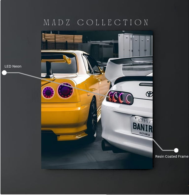 Toyota Supra Dual Back Red Light | Resin Neon Frame | 4k Premium – MADZ ...